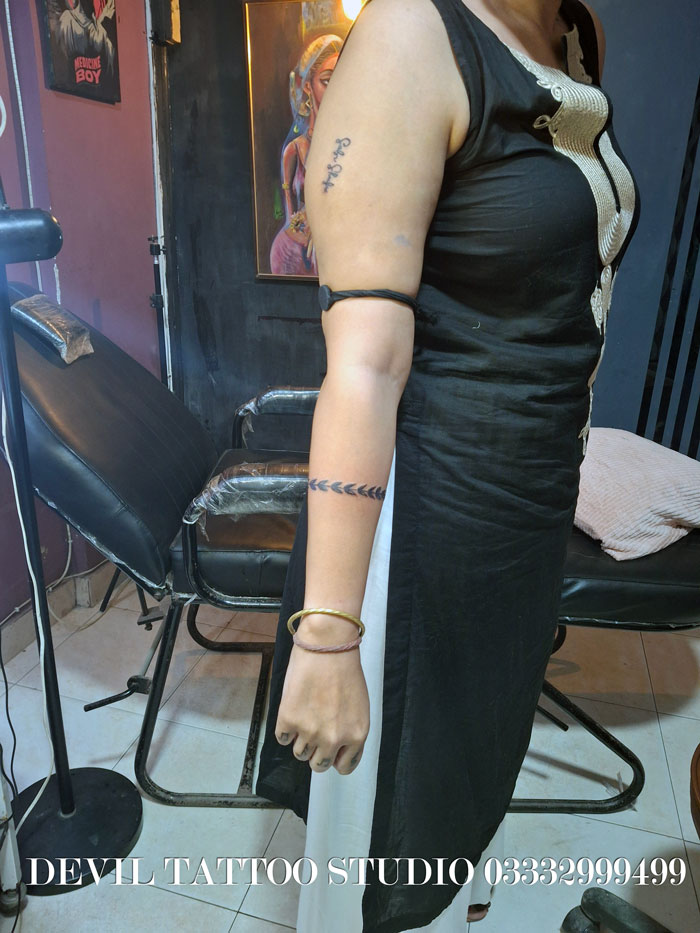 Elegant 8-Inch Armband Tattoo in Karachi - Permanent Tattoo shop in karachiPermanent Tattoo shop ...